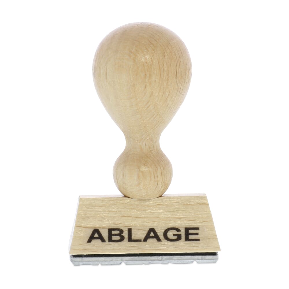 Holzstempel mit Standardtext "ABLAGE | stempel-versand.at