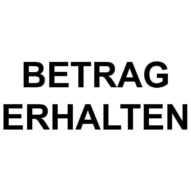 Imprint 11 Lagertext Betrag erhalten | stempel-versand.at