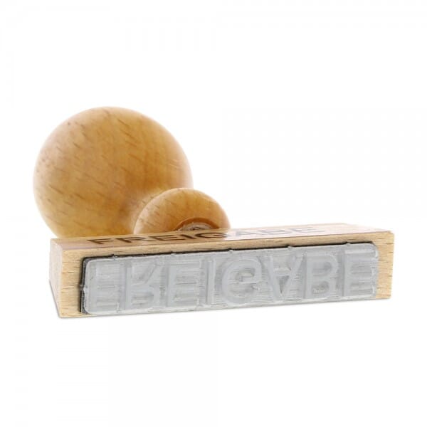 Holzstempel mit Standardtext "FREIGABE" | stempel-versand.at