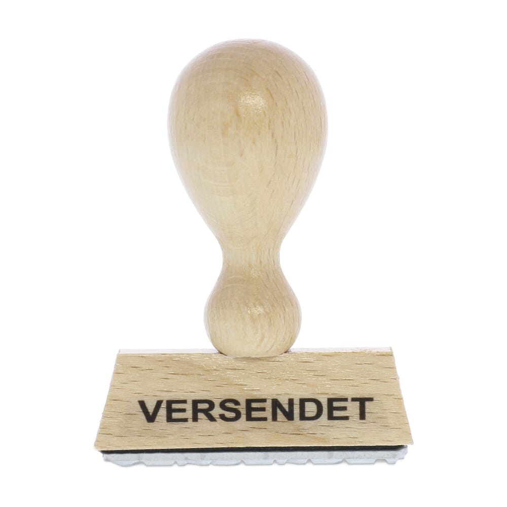 Holzstempel mit Standardtext "VERSENDET" | stempel-versand.at