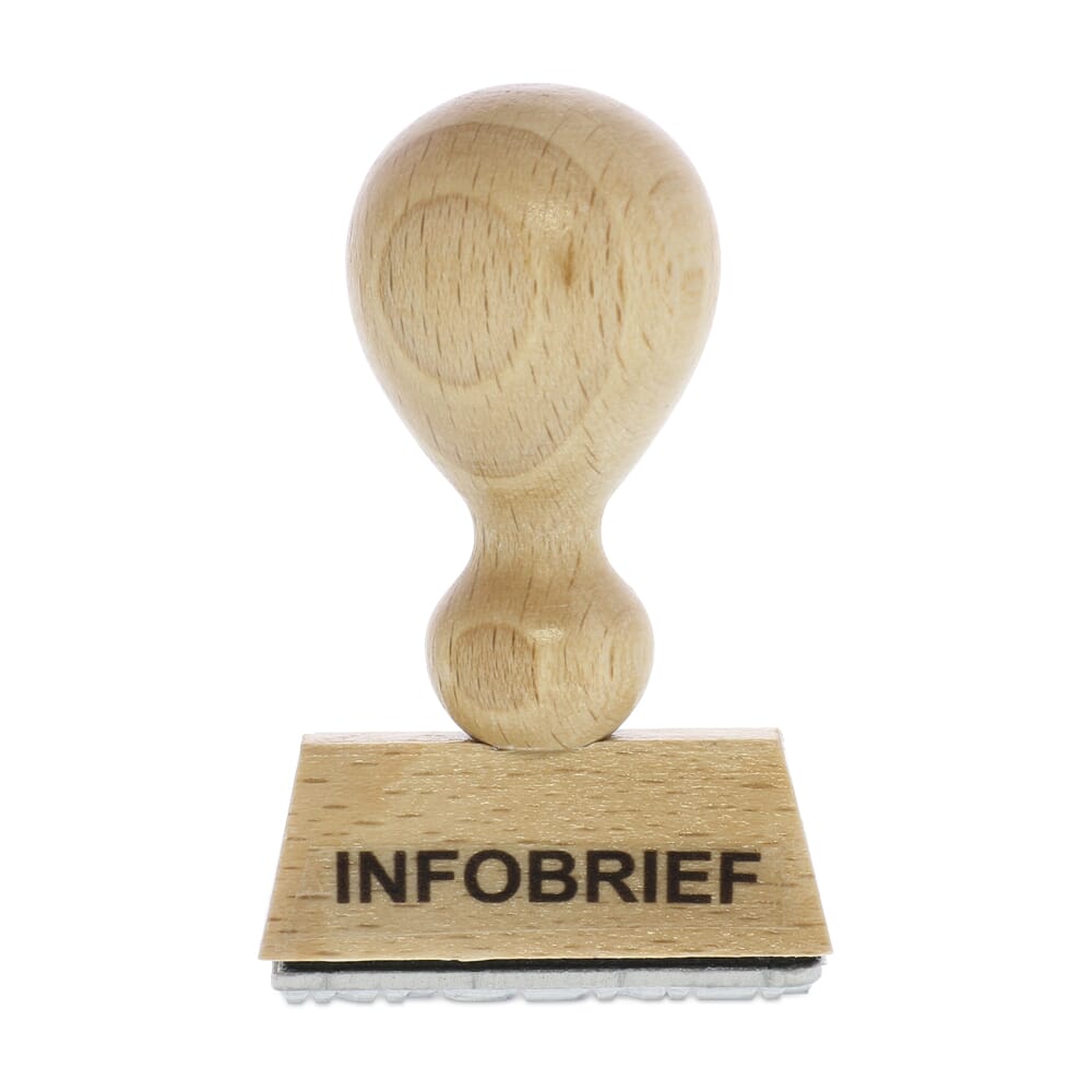 Holzstempel mit Standardtext "INFOBRIEF" | stempel-versand.at