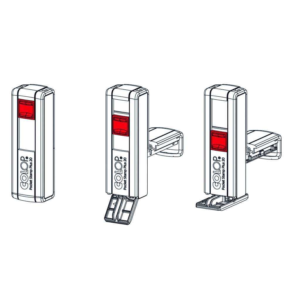 Taucherstempel - Padi Colop Pocket Stamp Plus 20 (38x14 mm - 4 Zeilen ...